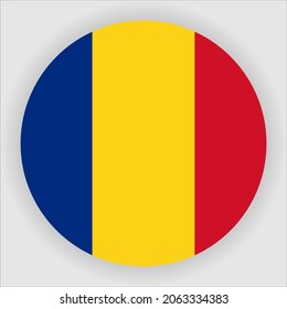 Romania Flat Rounded Country Flag Icon Stock Vector (Royalty Free ...