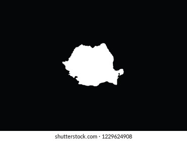 Romania Outline Map Country Shape State Stock Vector (Royalty Free ...