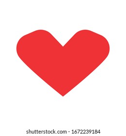 Romantic Heart Icon Vector Flat Design Stock Vector (Royalty Free ...