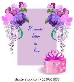 Romantic Letter Declaration Love Stock Vector (Royalty Free) 1039635058 ...