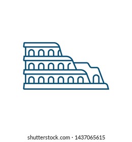 Rome Coliseum Outline Vector Icon Stock Vector (Royalty Free ...