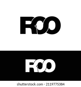 Roo Letter Monogram Logo Design Vector Stock Vector (Royalty Free ...