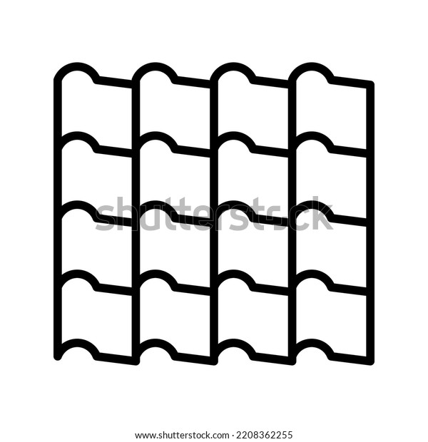 Roof Icon Roof Tile Sign Vector Stock Vector (Royalty Free) 2208362255 ...