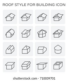 Roof Icon Vary Shape Such Gable Stock Vector (Royalty Free) 710039701