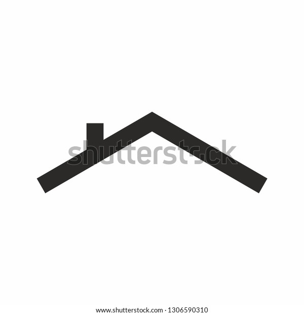 Roof Logo Simple Vector Real Estate Stock Vector (Royalty Free ...