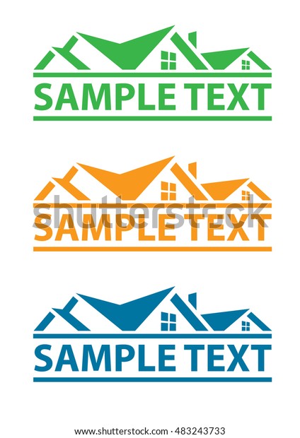 Rooftop Icons Logo Design Stock Vector (Royalty Free) 483243733