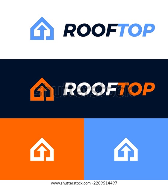 Rooftop Logo Modern Minimalist Style Stock Vector (Royalty Free ...
