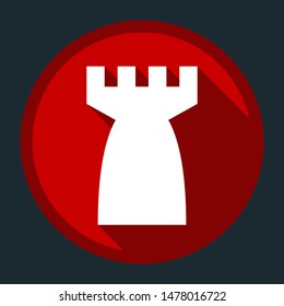 Rook Castle Tower Icon Vector Orange Stock Vector (Royalty Free ...