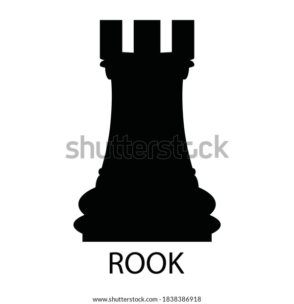 Rook Chess Piece Silhouette Chess Piece Stock Vector (Royalty Free ...