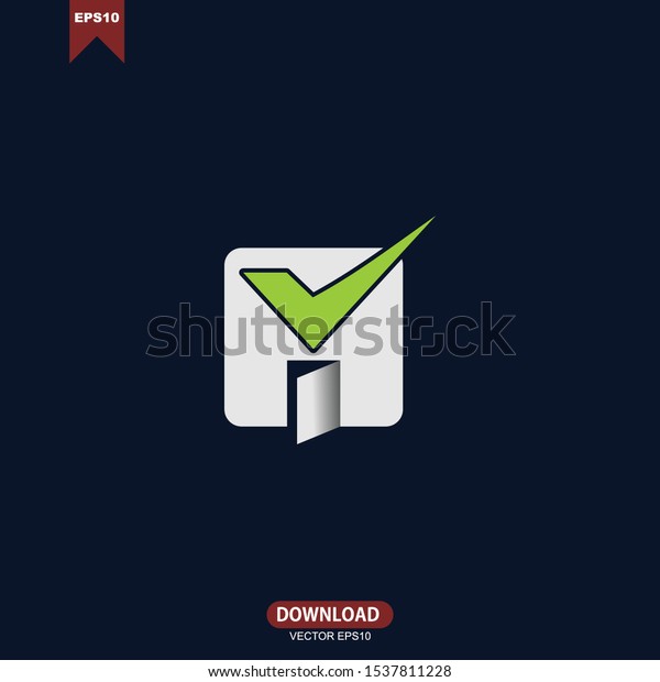Room Combine Check List Logo Vector Stock Vector (Royalty Free) 1537811228