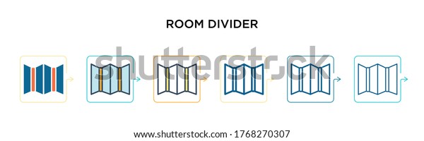 Room Divider Vector Icon 6 Different Stock Vector (Royalty Free ...