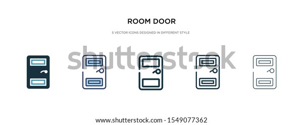Room Door Icon Different Style Vector Stock Vector (Royalty Free ...