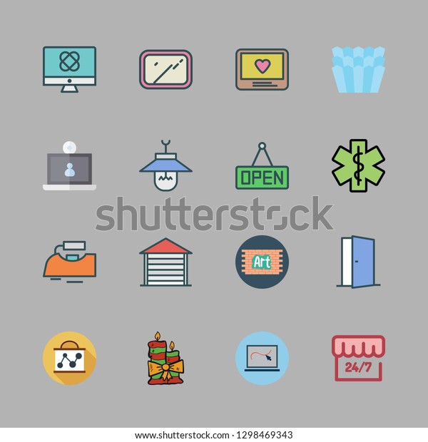 Room Icon Set Vector Set About Stock Vector (Royalty Free) 1298469343 ...