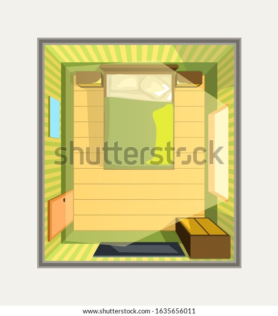 Room Interior Top View Isolated Stock Vector (Royalty Free) 1635656011 ...