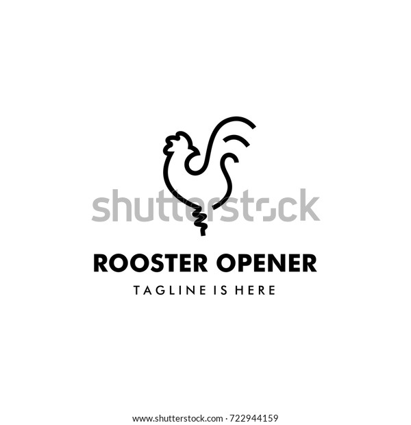 Rooster Chicken Vector Logo Template Beer Stock Vector (Royalty Free ...