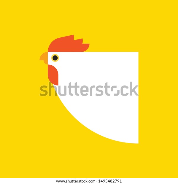 Rooster Head Icon Cockscomb Logo Rooster Stock Vector (Royalty Free ...