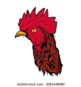 Rooster Head Logo Design Illustration Vector Stock Vector (Royalty Free ...