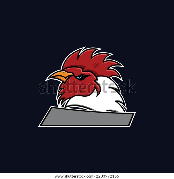Rooster Mascot Design Gaming Logo Stock Vector (Royalty Free ...