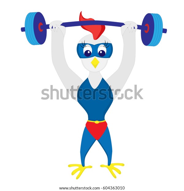 Rooster Vector Cartoon Illustration Super Bird Stock Vector (Royalty ...
