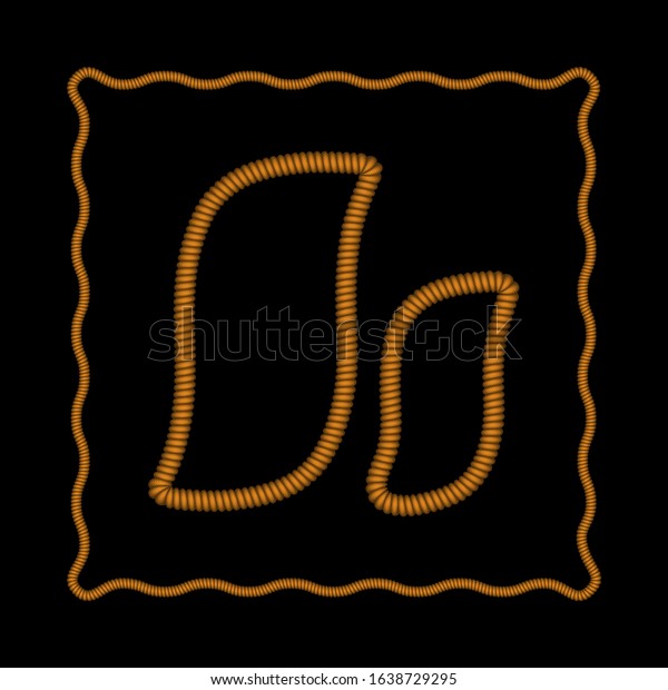Rope Alphabet Uppercase Lowercase Letters O Stock Vector (Royalty Free ...