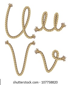 Rope Alphabet Vector Illustration Stock Vector (Royalty Free) 107758823