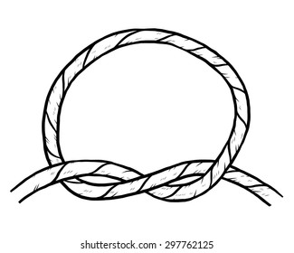 Rope Circle Cartoon Vector Illustration Black Stock Vector (Royalty ...