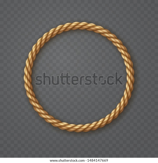 Rope Frame Isolated On Transparent Background Stock Vector (Royalty ...
