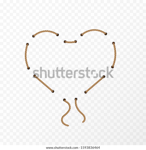 Rope Frame Isolated On Transparent Background Stock Vector (Royalty ...