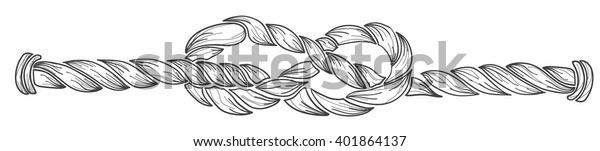 Rope Hand Draw Sketch Stock Vector (Royalty Free) 401864137 | Shutterstock