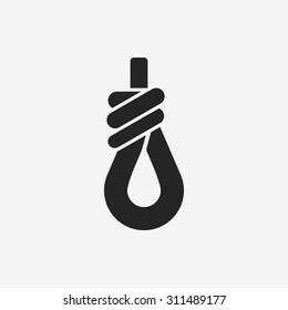 Noose Outline Vector Icon Thin Line Stock Vector (Royalty Free ...