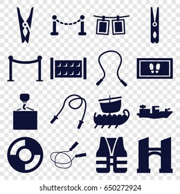 Rope Icons Set Set 16 Rope Stock Vector (Royalty Free) 650272924 ...