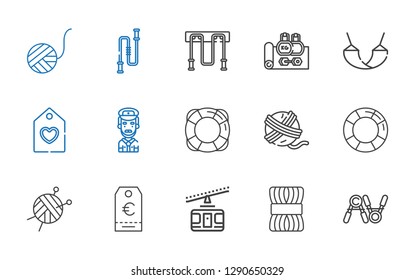 Rope Icons Set Collection Rope Exercise Stock Vector (Royalty Free ...
