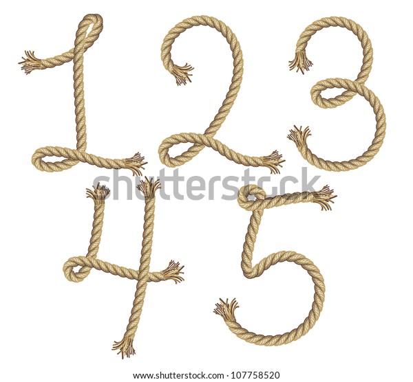Rope Number Alphabet Vector Illustration Stock Vector (Royalty Free ...