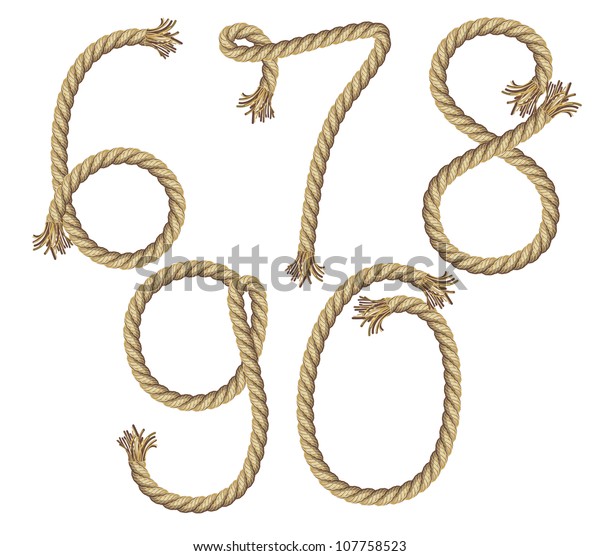 Rope Number Alphabet Vector Illustration Stock Vector (Royalty Free ...