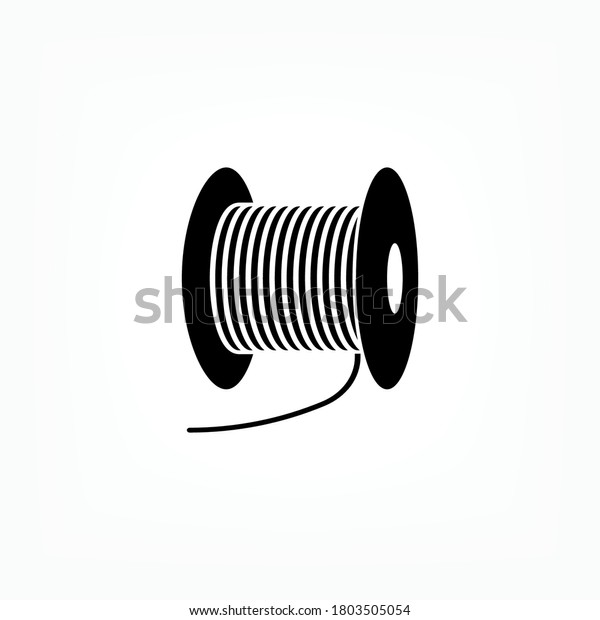Rope Reel Iconcable Roll Symbol Logo 库存矢量图（免版税）1803505054
