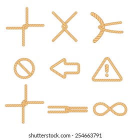 Rope Sign Collection Stock Vector (Royalty Free) 254663791 | Shutterstock