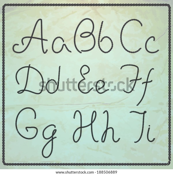Rope Vector Font Marine Vintage Vector Stock Vector (Royalty Free ...