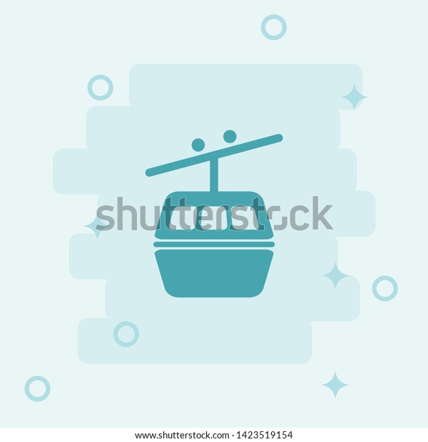 Rope Way Trolley Icon Simple Icon: vector de stock (libre de regalías ...