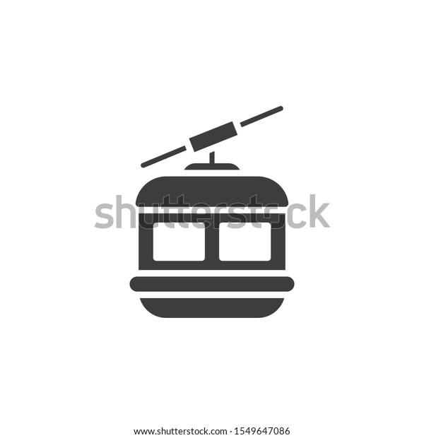 Ropeway Vector Illustration Glyph Style Icon Stock Vector (Royalty Free ...