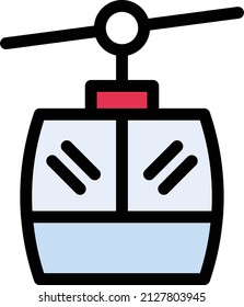 Ropeway Vector Illustration On Transparent Background Stock Vector ...