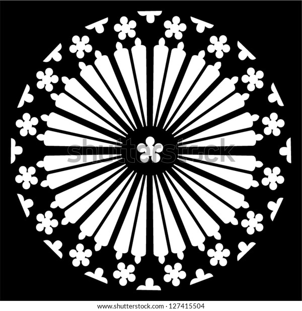 Rosace : image vectorielle de stock (libre de droits) 127415504