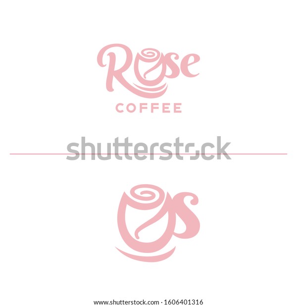 Rose Coffee Logo Coffee Shop Logo Stock Vector (Royalty Free ...