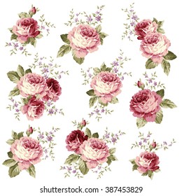 Rose Flower Illustration Stock Vector (Royalty Free) 387453829