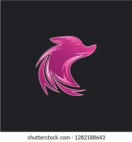 Rose Fox Logo Design Stock Vector (Royalty Free) 1282188643 | Shutterstock