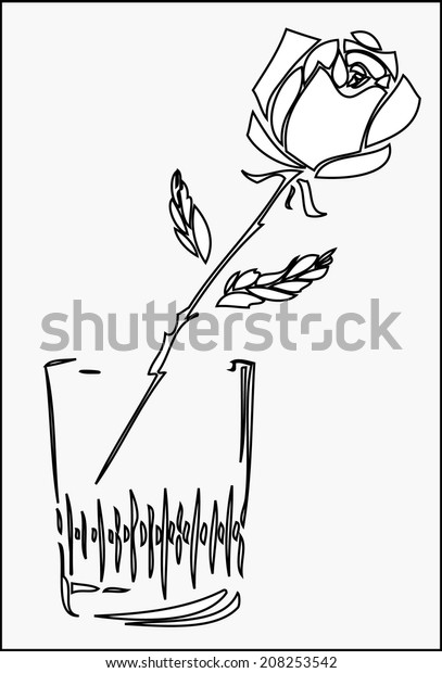 Rose Glass Stock Vector (Royalty Free) 208253542 | Shutterstock