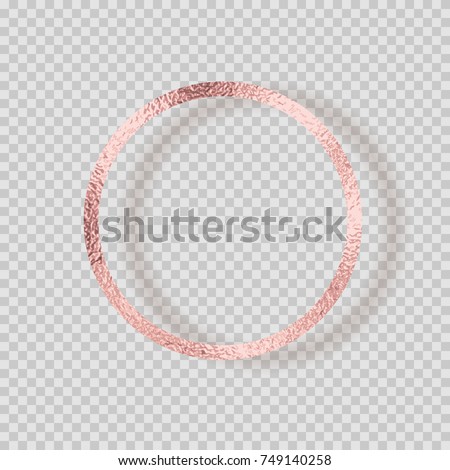Rose Gold Foil Circle Frame Pink Stock Vector (Royalty Free) 749140258 ...