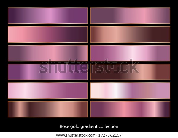 Rose Gold Gradient Backgrounds Collection Vector Stock Vector (Royalty ...