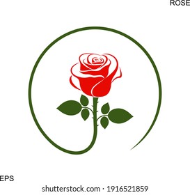 Rose Logo Isolated Rose On White: เวกเตอร์สต็อก (ปลอดค่าลิขสิทธิ์ ...