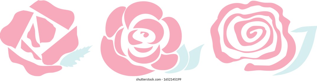 Rose Logo On White Background Stock Vector (Royalty Free) 1652145199 ...