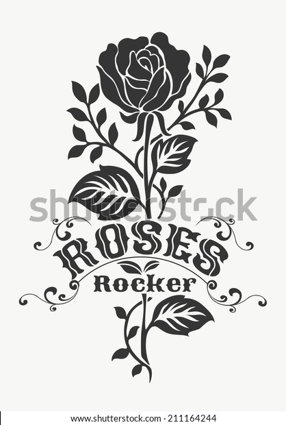 Rose Motif Design Stock Vector (Royalty Free) 211164244 | Shutterstock